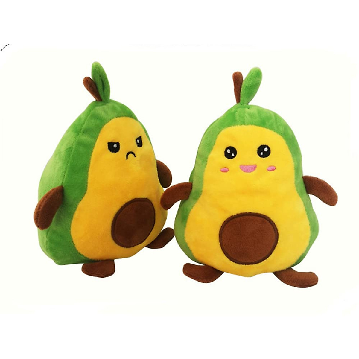 OUKEYI Avocado Plushie Toy Figure Stuffed Toy Double-Sided Mood Plushie Yellow and Green