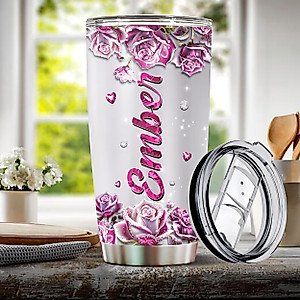 Personalized Horse Gifts for Girls, Women, Insulated Stainless Steel Coffee Cup, Travel Mug, Tumbler, Water Bottle, Gift for Horses Lover, Christmas, Birthday, Mother's Day, Valentine