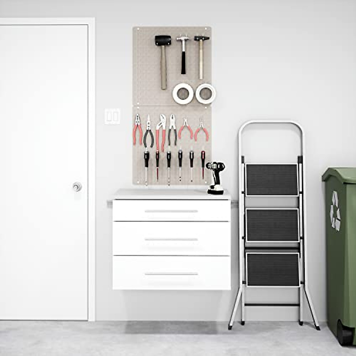 Prepac HangUps 3-Drawer Base Storage Cabinet, White