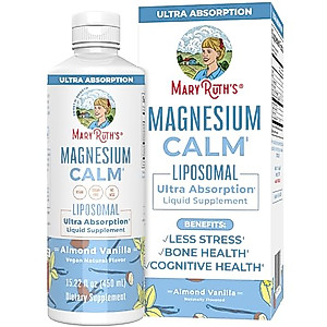 MaryRuth Organics Magnesium Liposomal| Magnesium Supplement | Magnesium Bisglycinate | Muscle & Bone Support | Mood Support Vitamin | Vegan | Non-GMO | Gluten Free | 15.22 Fl Oz | 30 Servings