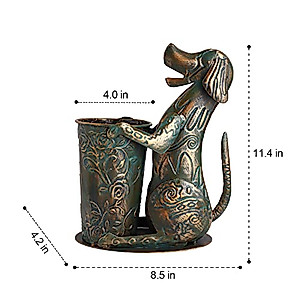 MMEXPER Green Bronze Wine Rack Single Wine Bottle Holder for Home Kitchen Display Shelf Gift