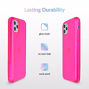 VELVET CAVIAR Compatible with iPhone 11 Pro Max Case Neon Pink - Cute Clear Protective Phone Cover for Women, Girls (Hot Pink)