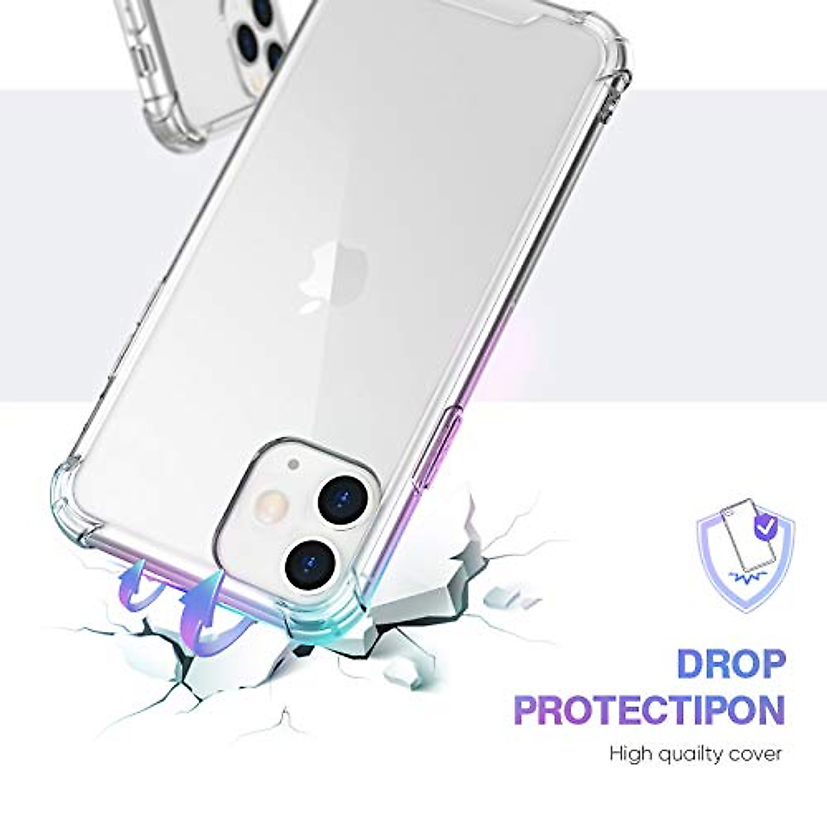 ORIbox Case Compatible with iPhone 11 Case, with 4 Corners Shockproof Protection