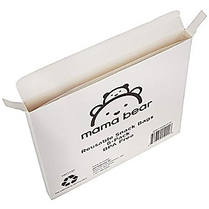 Amazon Brand - Mama Bear Reusable Snack Bags, One Size, 6-pack