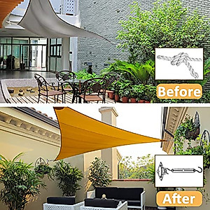 40Pcs Sun Shade Hardware Kit - Retractable 4.45'' to 7'' 304 Heavy Duty Stainless Steel Installation Replacement for Installing Rectangle Square Triangle Shade Sail in Outdoor Patio Garden