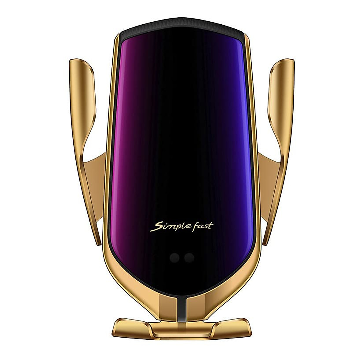 Survival-Pax Co. Smart Sensor Wireless Car Charger Mount, Automatic Clamping QC/QI 10W Fast Charging Car Charger Holder Compatible with iPhone 11/Xs/Xs Max/XR/X,Samsung Note 9/S9/ S9+/S8 etc (Gold)