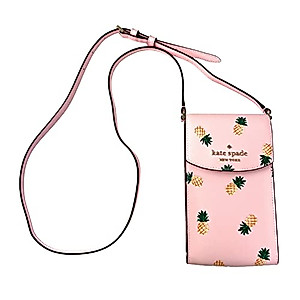 Kate Spade New York Staci North South Phone Printed Crossbody (Pineapple Pink Multi)
