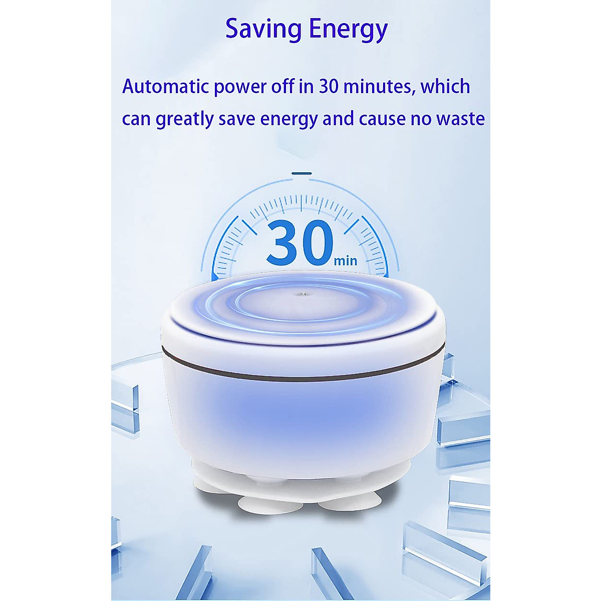 NADUSEP Mini Portable Washing Machine, Mini Portable Dishwashers for Sink, Ultrasonic Turbine Portable Clothes Washing Machine with USB for Home Business Travel College Room RV Apartment