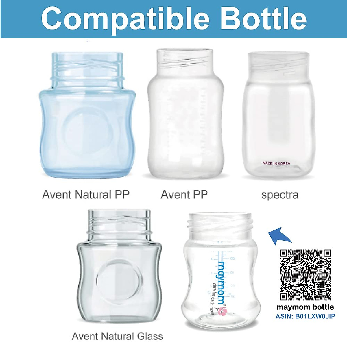 Maymom 19 mm Flange and Duckbill Compatible with Motif Luna/Spectra/Ameda MYA Pumps. Not Original Spectra Synergy Gold Pump Parts or Motif Accessories.