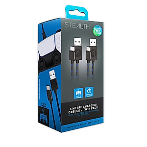 3M Twin Premium Braided Play & Charge Cables for PS5