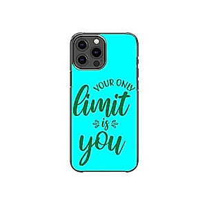 Your Only Limit Is You Positive Motivational Woke Pattern Art Design Anti-Fall and Shockproof Gift iPhone case (iPhone XR)