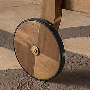 Christopher Knight Home Perla Outdoor Acacia Wood Chaise Lounge, Teak Finish