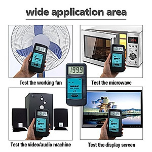 allsun Digital EMF Tester Electromagnetic Radiation Meter Electromagnetic Field Wave Detector Magnitude Detector Handheld LCD Household Dosimeter