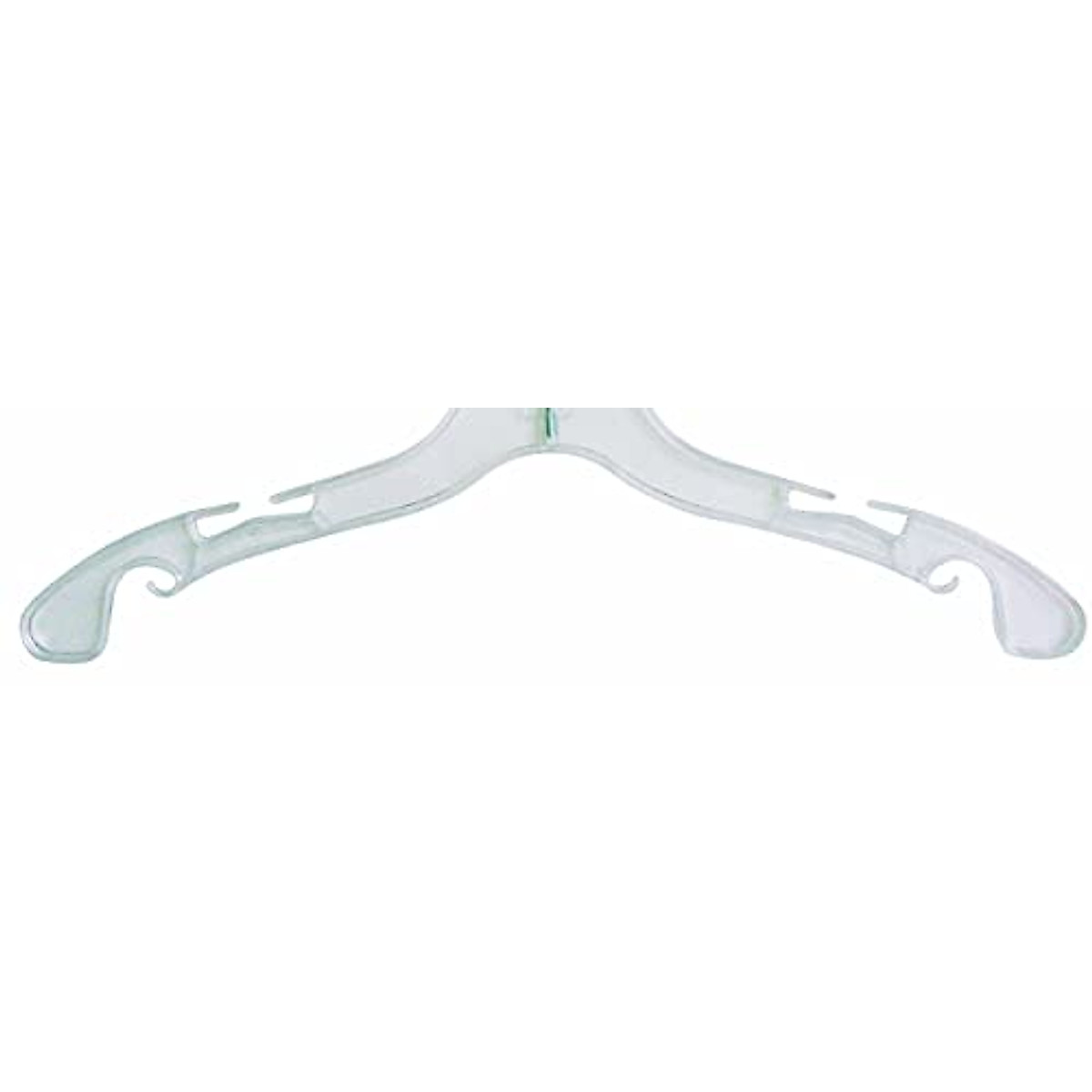 Clear Plastic Kids Top Hanger, Box of 100 Small 12 inch Space Saving Child hangers w/ Notches and 360 Degree Chrome Swivel Hook by The Great American Hanger Company