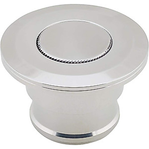 Billet Aluminum Fuel Filler Neck with Pop-Up Gas Cap & Hose Kit, 2.5" Flush Mount Design, 1.5" Filler Hose Connection, Easy Installation, Sleek Look for Hot Rods, Non-Vented Cap, Clamps Included