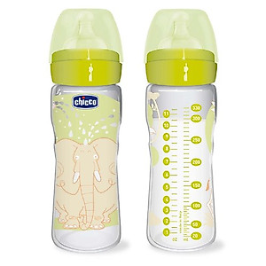 Chicco- Baby Fast Flow Feeding Plastic Bottle 4+ 330Ml
