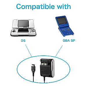 Charger for Gameboy Advance SP, AC Adapter for Nintendo NDS and Game Boy Advance SP Systems, Wall Travel Charger Power Cord Charging Cable 5.2V 450mA for GBA SP