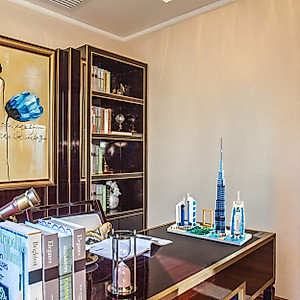 DOLBLOCK Architecture Dubai Skyline Collectible Model Building Kit Micro Mini Blocks Sets for Adults Toy Present Model Kit for Kids, 2545 Pieces