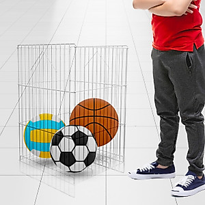 White Wire Dump Bin - 18" X 18" X 30"