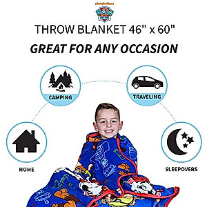Franco Kids Bedding Super Soft Plush Throw Blanket, 46 in x 60 in, Paw Patrol