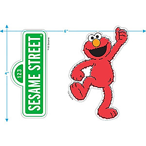 Popfunk Sesame Street Elmo Face Baby Onesie Bodysuit, (18 mos)