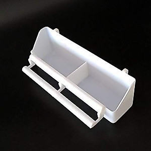 POPETPOP 6 Pcs Bird Feeder - Bird Cage Double Plastic Seed Water Feeder Cups Food Dish Caged Bird Feeder Bird Cage Accessories