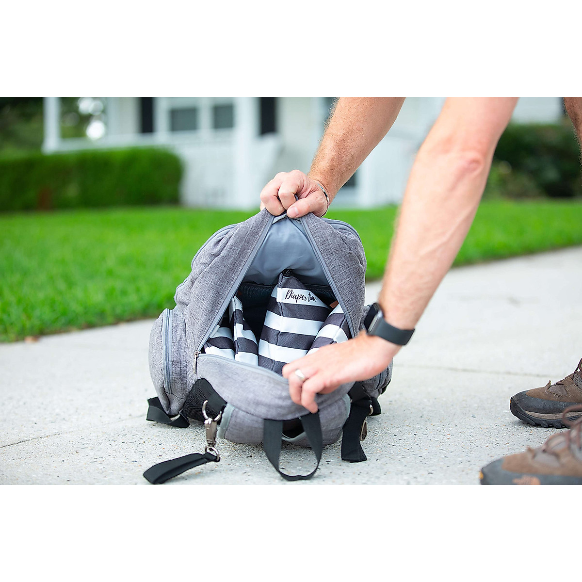 Diaper Bag Organizer Insert-Set of 4 Labeled Diaper Bag Organizing Pouches -Waterproof Packing Cubes for Diaper Bag- Diaper Bag Packing Cubes with Wet Bag Included-Diaper Bag Inserts Organizer