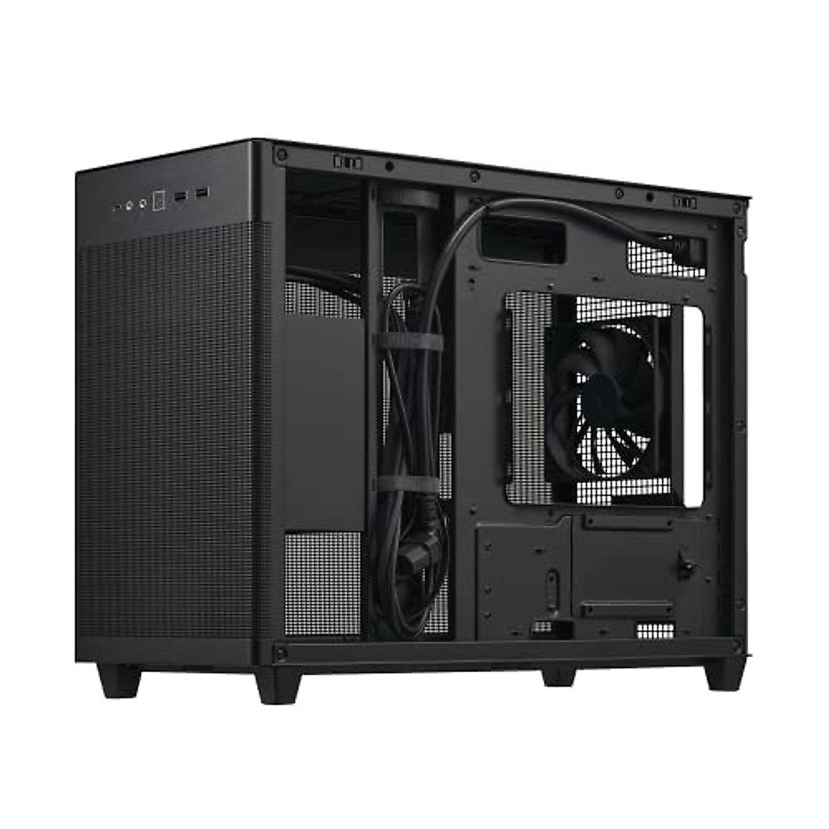 ASUS Prime AP201 33-Liter MicroATX Black case with Tool-Free Side Panels and a Quasi-Filter mesh, with Support for 360 mm Coolers, Graphics Cards up to 338 mm Long, and Standard ATX PSUs