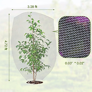 Bird Netting For Blueberry Bushes-3pcs 3.2 X 4.9 Ft,Strawberry Plant Protector,Cicada Netting For Young Trees,Blueberry Bush Netting,Plant Covers From Insects,Plant Netting For Bugs,Fruit Tree Netting