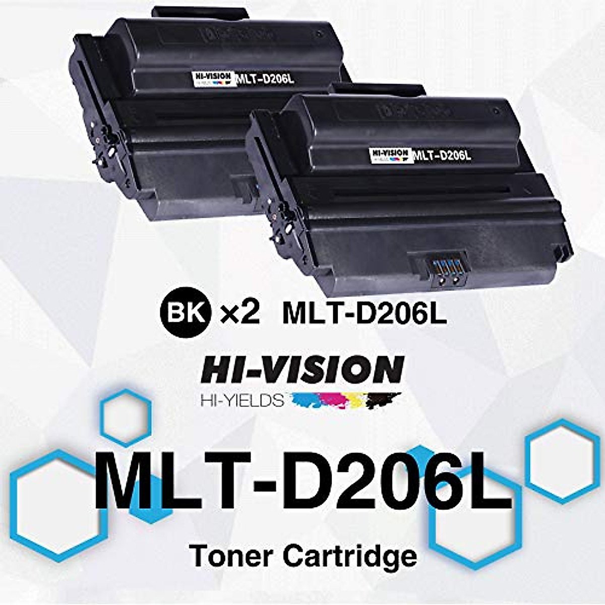 HI-Vision Compatible MLT-D206L Toner Cartridge MLTD206L D206L Replacement for Samsung SCX-5935 Series Laser Printer (206L Black 2 Value Pack)