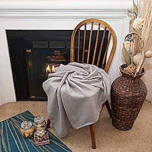 Fleece Throw Blanket for Couch, Twin Size Large Hypoallergenic Throw Blankets for Bed, Livingroom, Chairs, Pets | 60x90 Throw Blanket (Grey)
