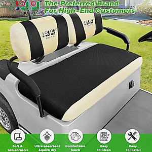 10L0L Golf Cart Seat Covers, Fits Yamaha G2 G9 G16 G19 G22 & Club Car DS Pre-2000, E-Z-GO Marathon, Washable Breathable Air Polyester Mesh Cloth, Cool in Summer and Warm in Winter