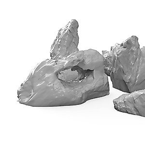 3DEGOS Stone Boulder Rock Set DND Terrain 28mm for Dungeons and Dragons, D&D, Pathfinder, Warhammer 40k, RPG, Miniatures, Age of Sigmar, Tabletop, D and D, Dungeons and Dragons Gifts