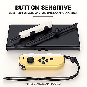 Joycon Wrist Straps for Switch, Replacement for Joy Con Strap 4 Pack, Adjustable Switch Joycon Wrist Strap(Black and White)