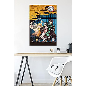 Trends International Demon Slayer - Group Art Wall Poster, 22.375" x 34", Unframed Version