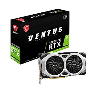 MSI Gaming GeForce RTX 2060 126GB GDRR6 192-bit HDMI/DP 1680 MHz Boost Clock Ray Tracing Turing Architecture VR Ready Graphics Card (RTX 2060 Ventus 12G OC)