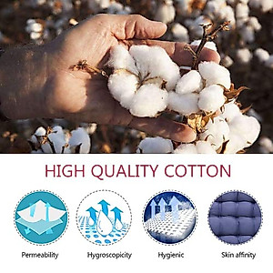 KBIKO-zxl 1 Pack Lounge Chair Cushion Indoor Outdoor Chaise Lounge Cushions with Cap Perfect for Garden Patio Mattress for Zero Gravity Chair (Blue)