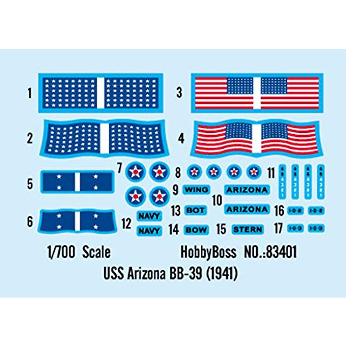Hobby Boss HY83401 USS Arizona BB-39 Boat Model Building Kit
