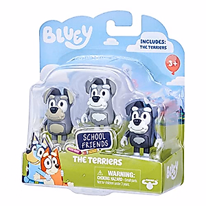 Bluey Figure School Friends Theme Pack: The Terriers, 2.5 inch Figures with Accessories