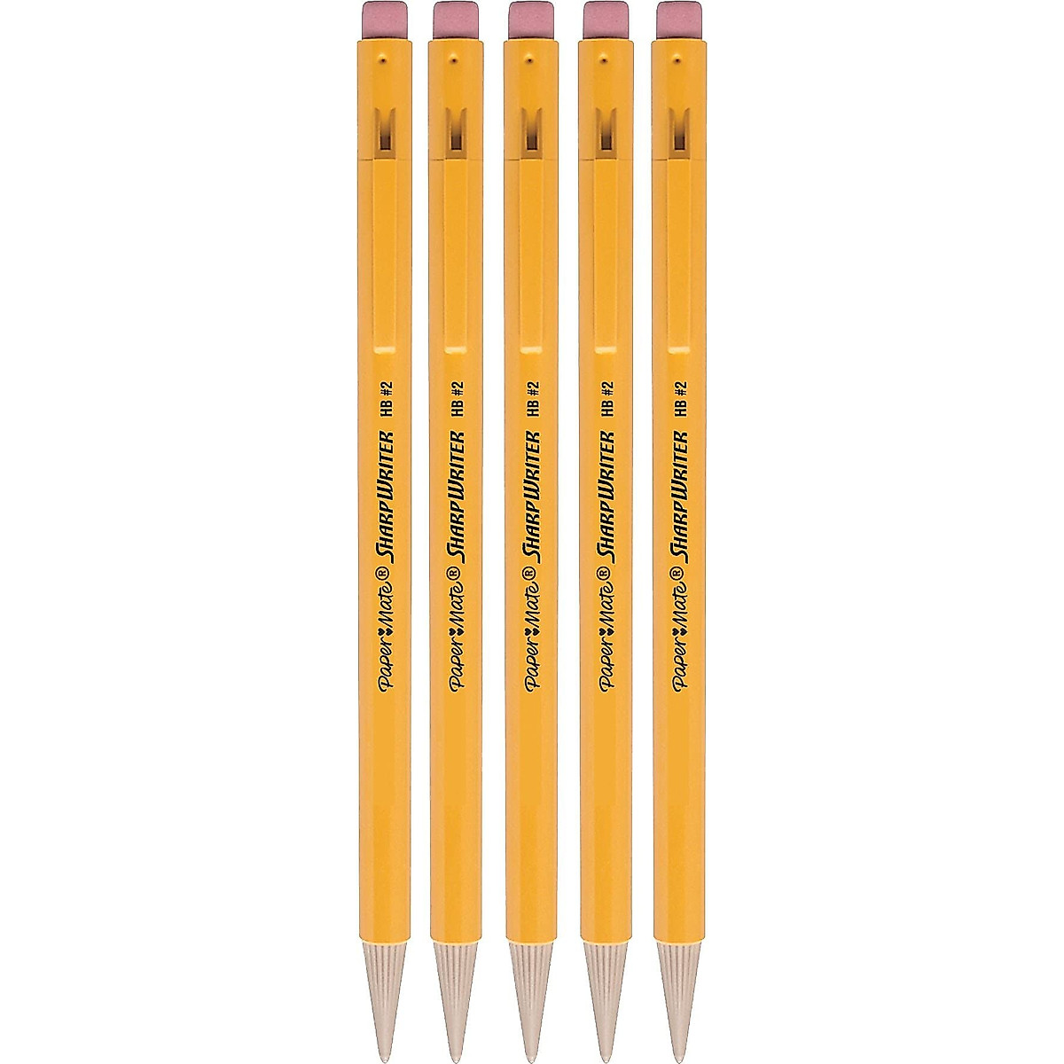 Papermate 30376BPP Sharpwriter Mechanical HB Pencil, 0.7 mm, Yellow, 5/Pack