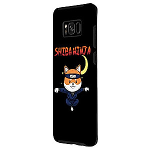 Galaxy S8+ Funny Shiba Inu Uni Dog Fly Ninja Karate Master Moon Fight Case