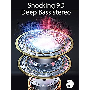 HAPPYAUDIO W1 Stereo Headphones for 3.5mm Jack with Metal bass with Microphone for Game Sports Call up