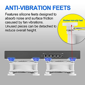 SNOWFAN 120mm USB Fan, 120mm Fan,Silent 5V Fan with Variable Speed Controller for Receiver DVR Playstation Xbox Computer Cabinet Cooling (Single 12025 Fan-White)