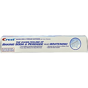 Crest Baking Soda And Peroxide Whitening With Tartar Protection Fresh Mint Flavor Toothpaste 8.2 Oz (Pack of 6)