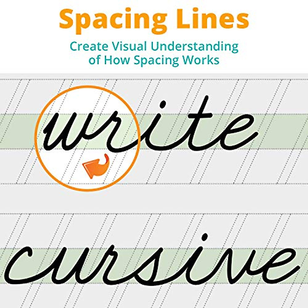 Channie's Visual Cursive Notebook 120Pages Easy to learn Practice Cursive Size 8.5” x 11”