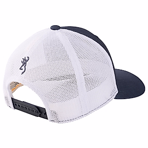 Browning Finn Mesh Snapback Square Patch Cap, Navy, One Size, 308797951