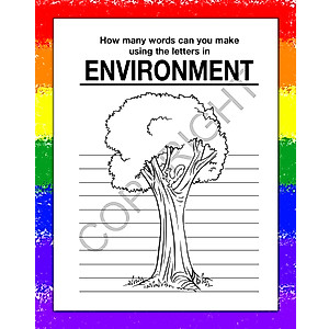 ZOCO - I Love My World - Kids Educational Coloring Books (50 Bulk Pack, Without Crayons) - Make The Difference, Earth Day, Environmentally Friendly Handout - Games, Puzzles, Activities for Kids