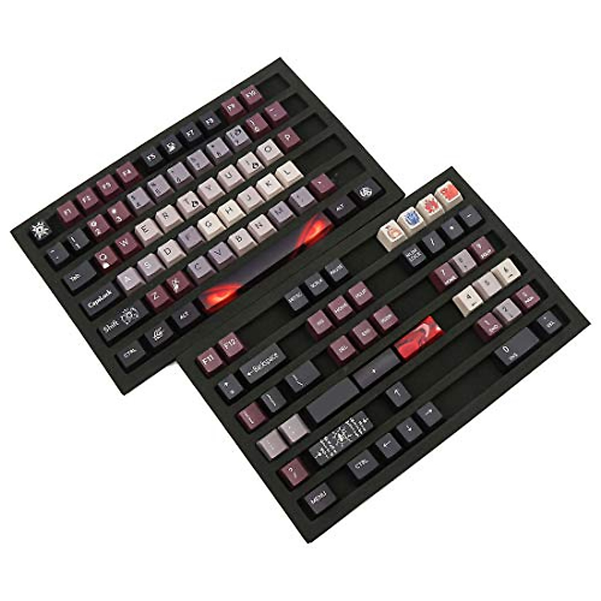 YBEST, YIFAN 108Pcs PBT Dye-sub OEM Profile Keycaps Set for 61648796104 Customized Gaming Mechanical Keyboard - Ninetales
