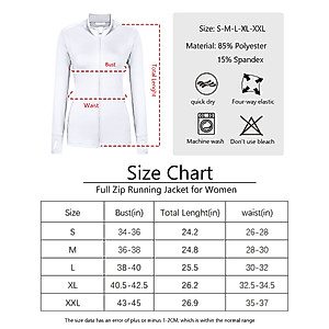 PINSPARK Athletic Jacket Women Workout Running Yoga Jacket Full Zip Up Sportswear Lightweight Tops White M