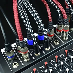 Mugteeve XLR Y Splitter 1 Female to 2 Male, 2 Feet Microphone XLR Breakout Cable Balanced Left and Right Dual Male to Single Female, Nylon Braided Heavy Duty, Noise Free, for Mixer/Speaker/MIC